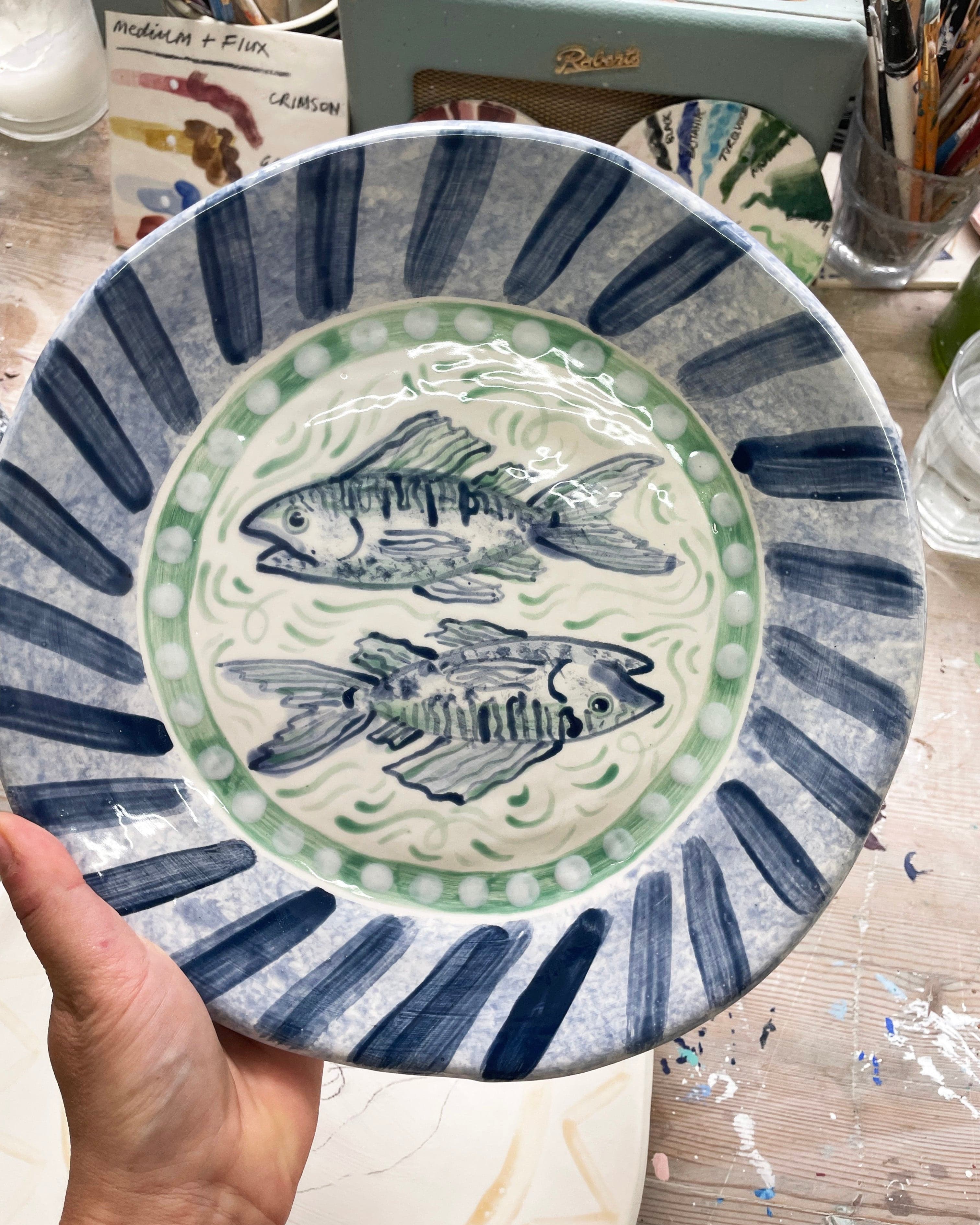 Two Mackerel Plate | Sasha Compton Ceramics for The Fife Arms – The ...
