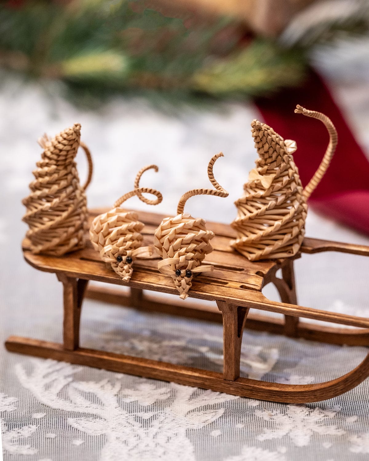 Hand-Crafted Straw Mice Decorations | The Fife Arms | Festive Edit ...